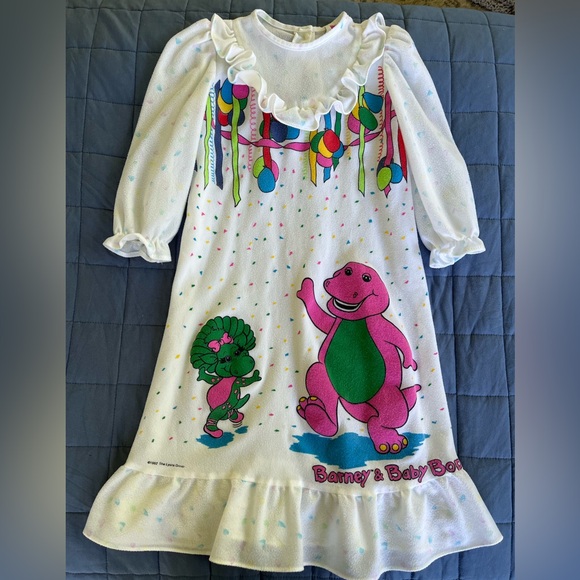 Barney | Pajamas | Barney Baby Bop Vintage 992 Lyons Group Nightgown ...